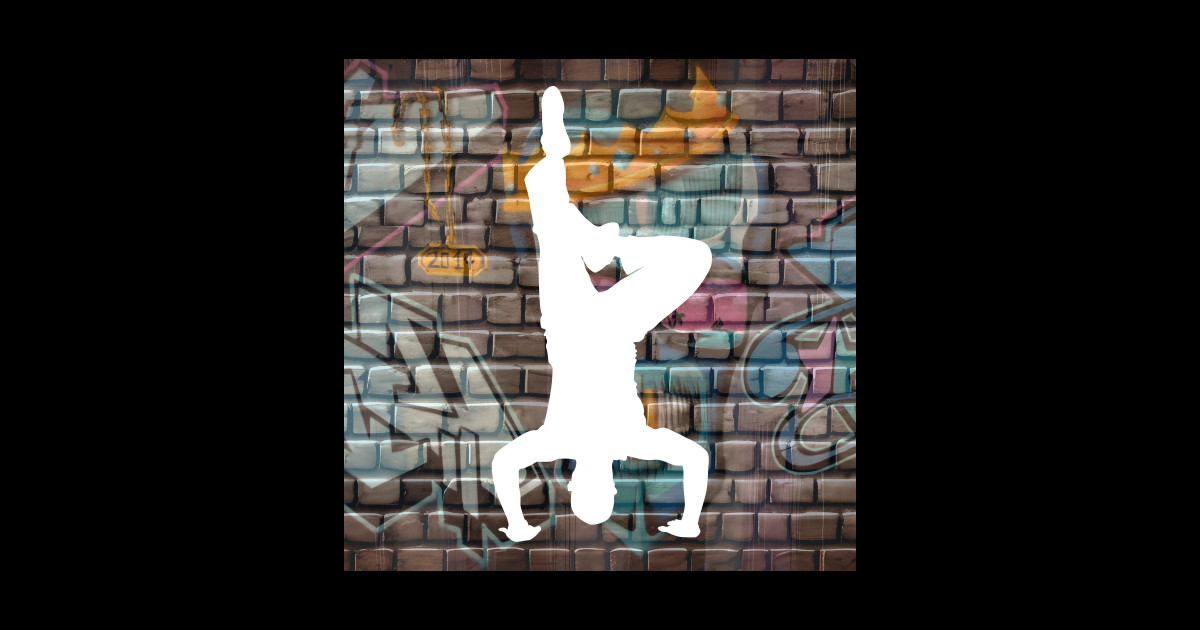 Break Dancer on Graffiti Background 4 - Breakdance - Posters and Art ...