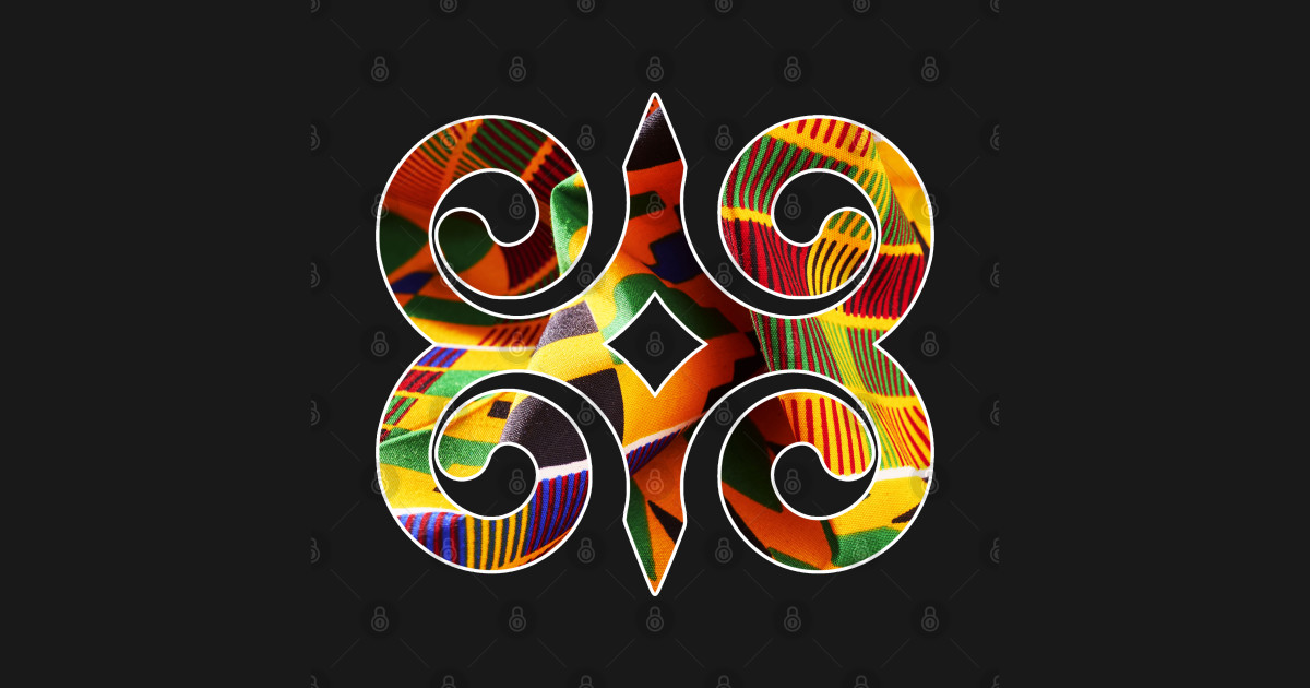 Ghana Akan Adinkra Symbol Kente Pattern - Kente Pattern - T-Shirt ...