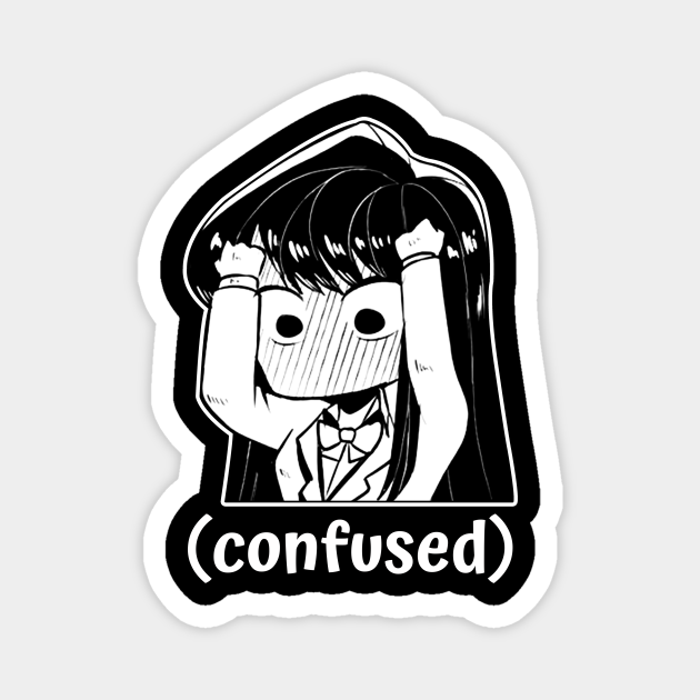 Funny Manga Meme Confused Chibi Girl - Manga Girl Awesome Gift - Magnet ...