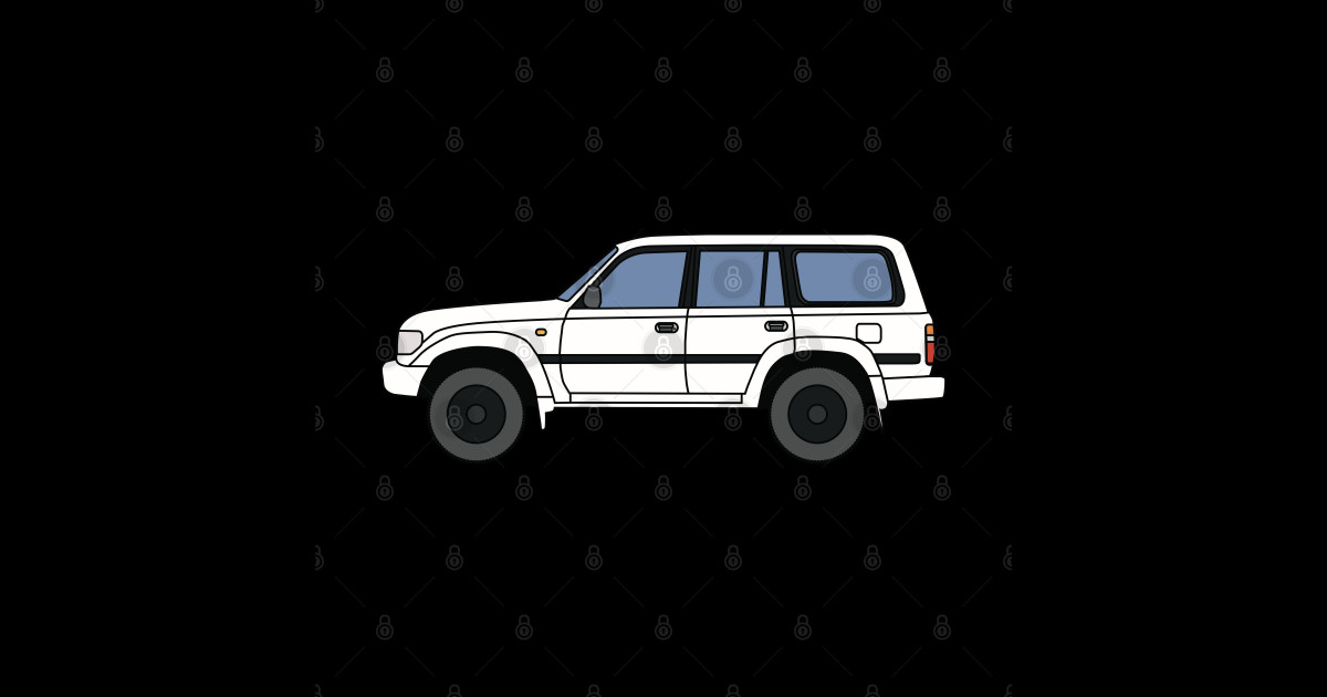 Toyota land cruiser 80 series Improved white - Land Cruiser - Sticker ...