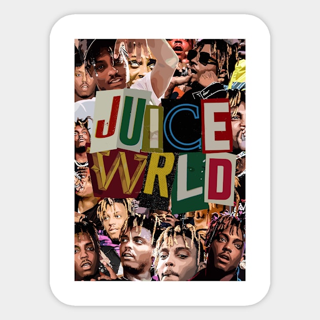 Juice Wrld Collage Art - Juicewrld - Sticker | TeePublic