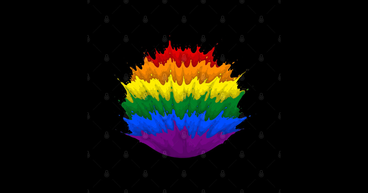 Rainbow Splash - Rainbow - Sticker | TeePublic