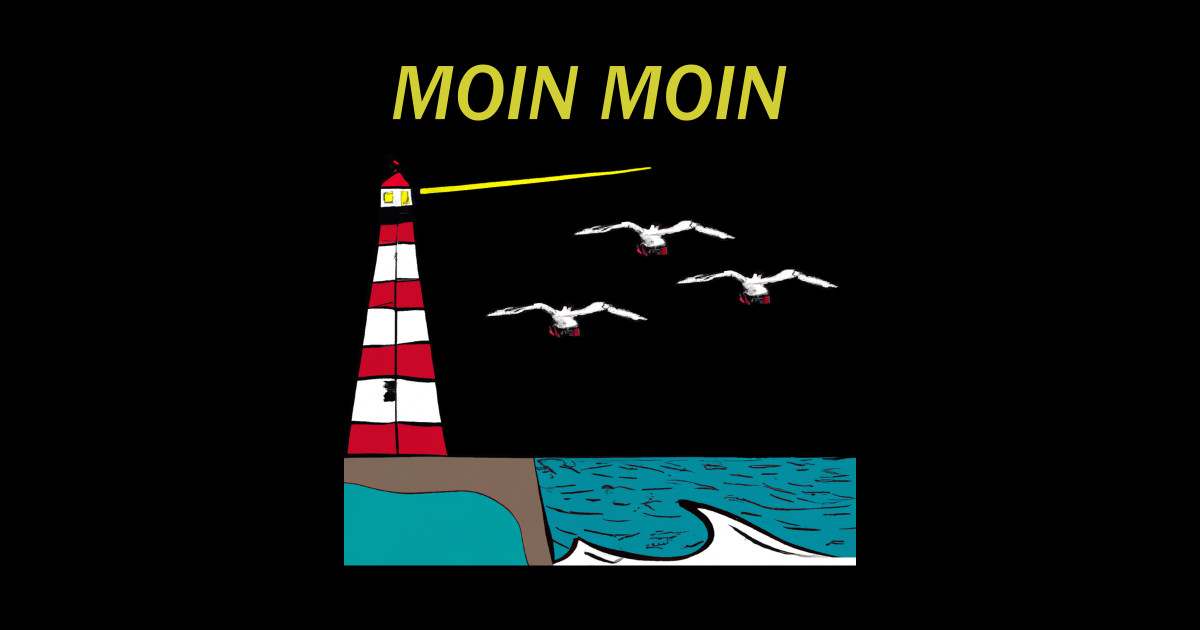 North Sea Lighthouse - Moin Moin - Sticker | TeePublic