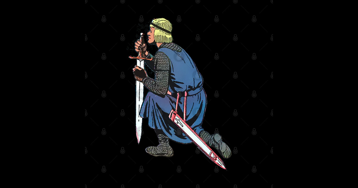 medieval gentleman swearing with sword - Warrior Of The Crusades With ...