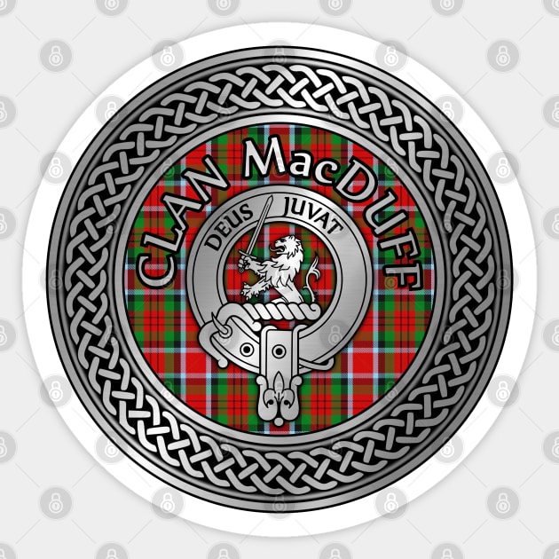 Clan MacDuff Crest & Tartan Knot - Macduff - Sticker | TeePublic