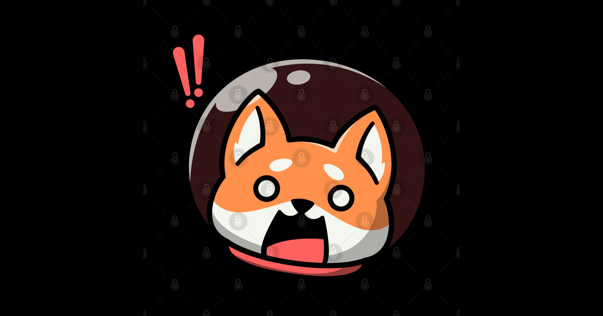 Astronaut doggo shocked - Space Dog - Sticker | TeePublic