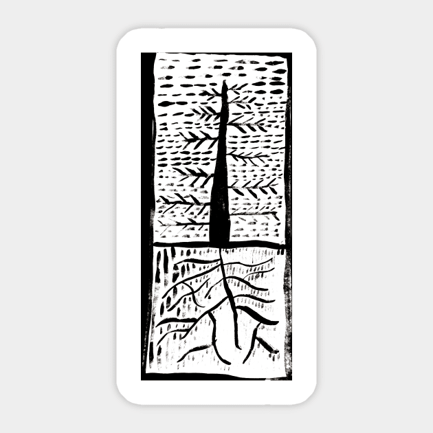 Tree of darkness - Painting Artwork - Sticker | TeePublic