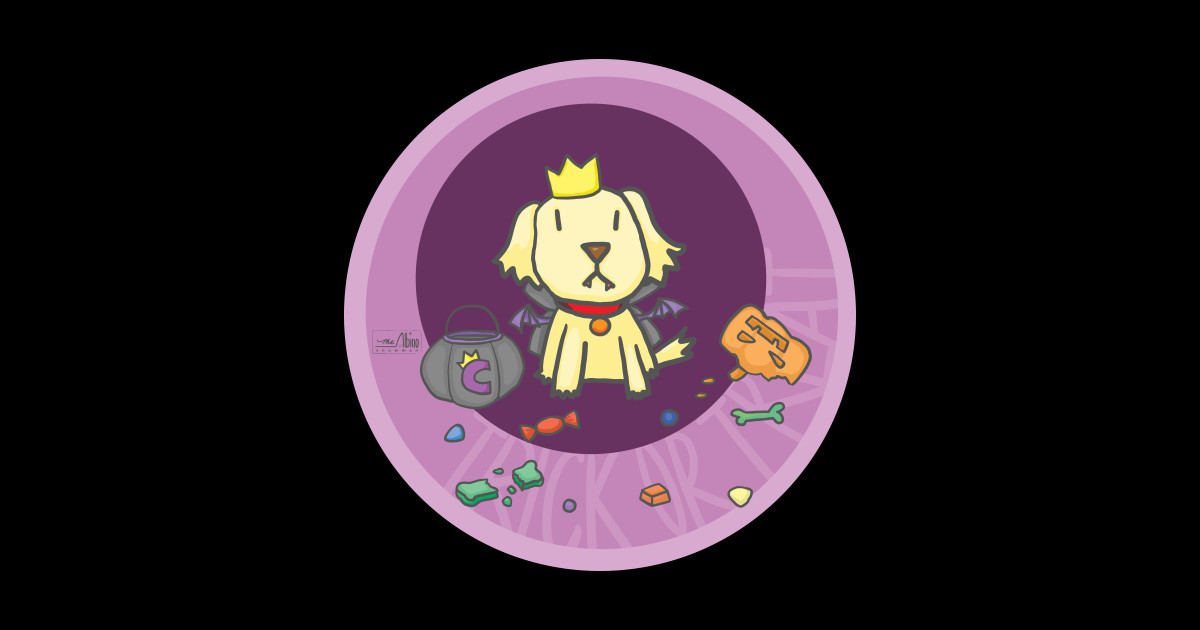 Charlie the Conqueror - Trick or Treat - Golden Retriever - Sticker ...