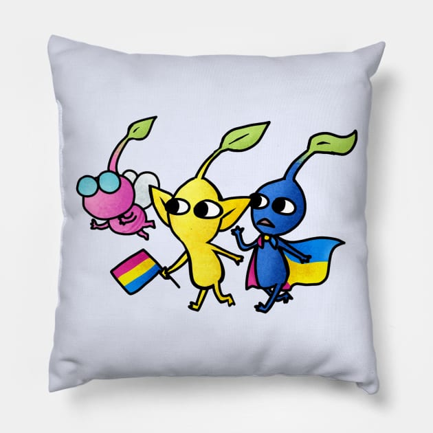 Pride Pikmin Pansexual - Pride - Pillow | TeePublic