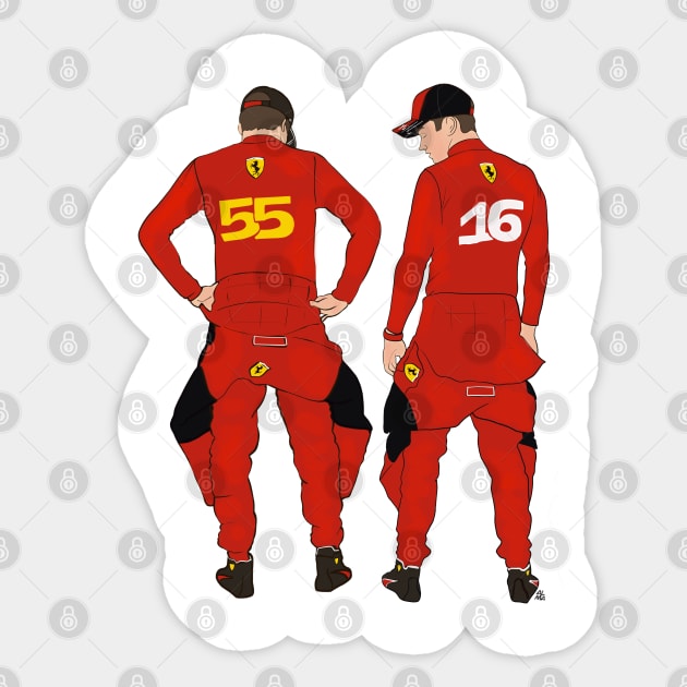 Carlos & Charles - Charles Leclerc - Sticker | TeePublic