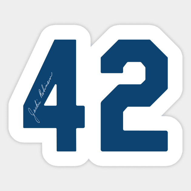 Jackie Robinson 42 - Jackie Robinson - Sticker | TeePublic
