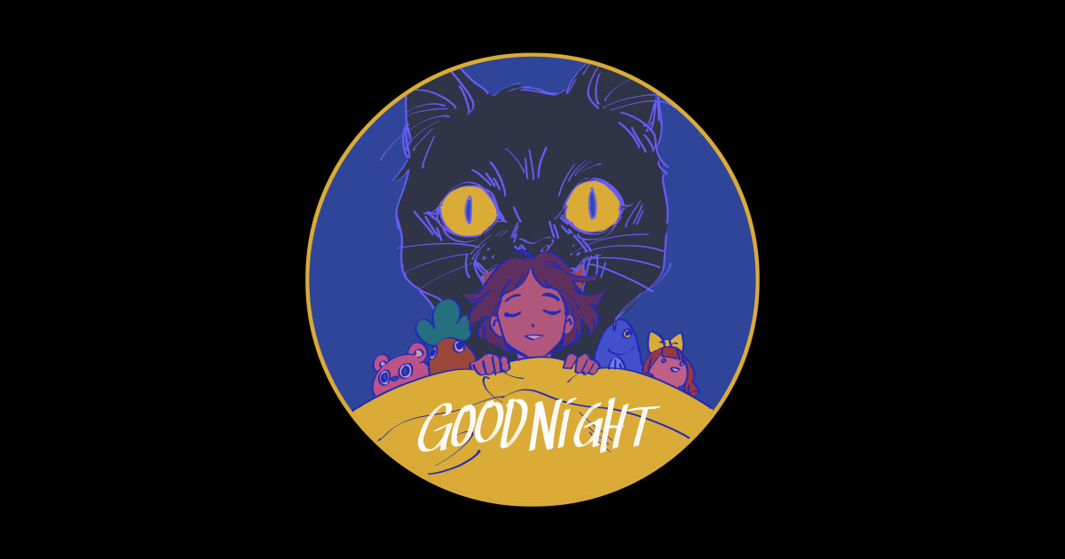 Good Night! - Cat - Sticker | TeePublic