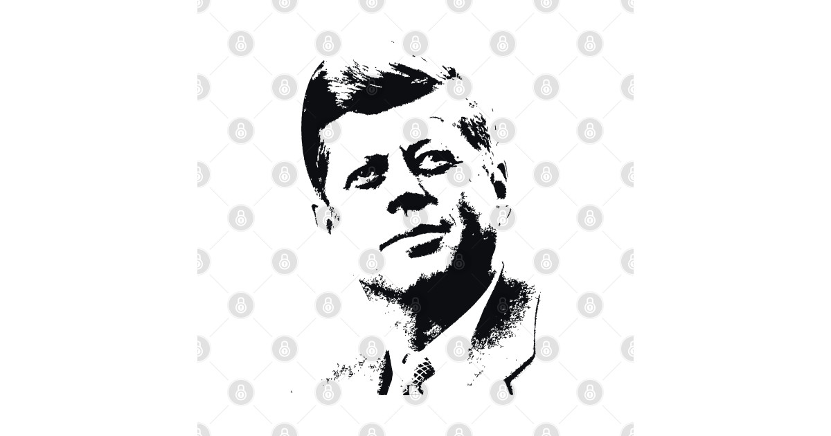 John F. Kennedy Portrait 35th US President - Kennedy For President - T ...