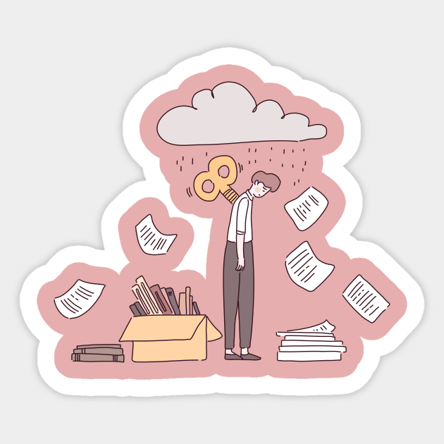 Bored Guy || Boring life - Guydbored - Sticker | TeePublic