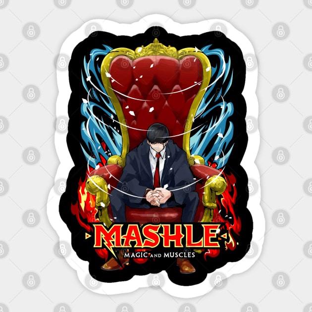 Mash Magic and Muscles Anime Fanart - Mashle Anime - Sticker | TeePublic