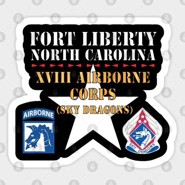 Fort Liberty North Carolina - XVIII Airborne Corps (Sky Dragons) - SSI ...
