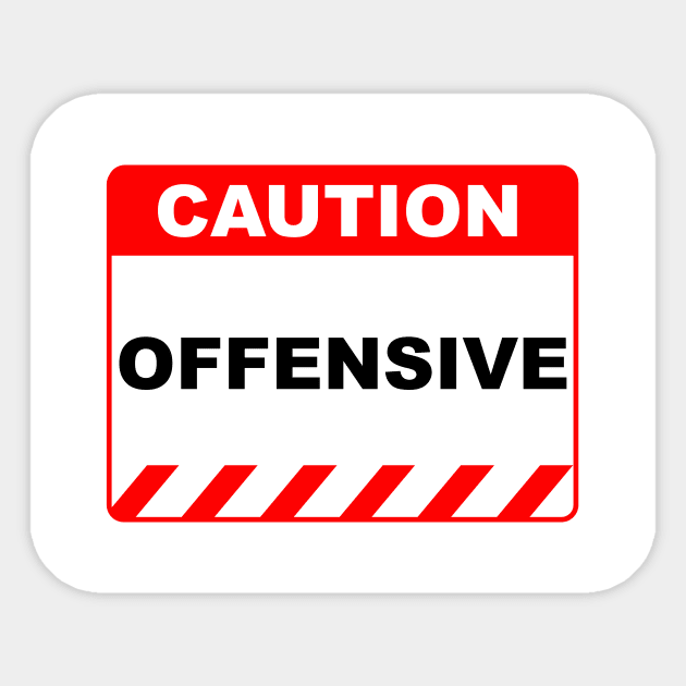 Funny Human Caution Label Offensive Warning Sign - Over It - Sticker ...