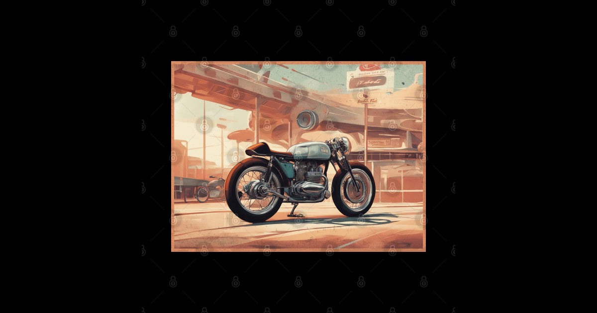 Vintage Cafe racer 50s vibe motorcycle - Cafe Racer Motorcycle ...