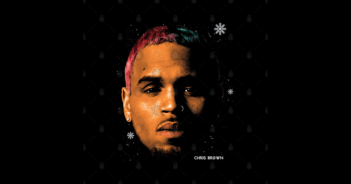 Chris Brown Big Face - Chris Brown - Sticker | TeePublic