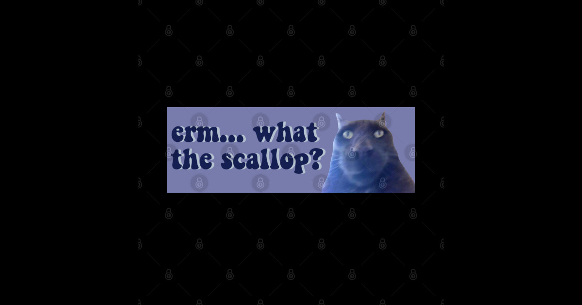 Erm... What The Scallop? Bumper - Bumper Sticker - Sticker | TeePublic