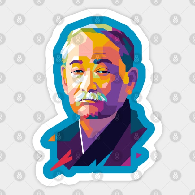 Kano Jigoro Popart Uncurve - Kano Jigoro - Sticker | TeePublic