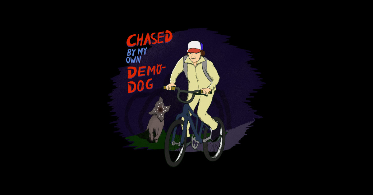 Dustin and Demo-Dog - Stranger Things - Sticker | TeePublic