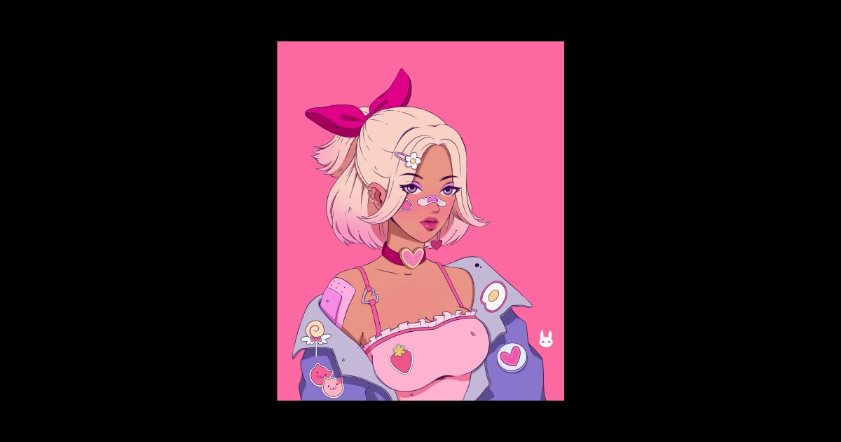 Pretty blonde girl - Cute Girls - Sticker | TeePublic