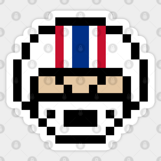 8-Bit Helmet - New England - Football - Sticker | TeePublic