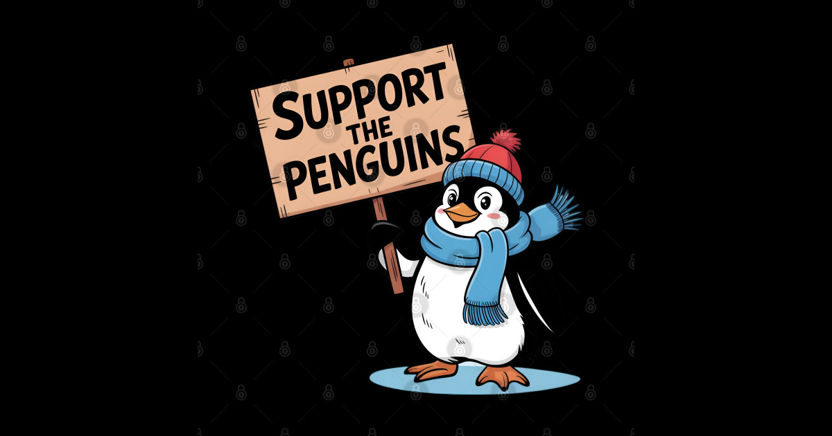 Support the Penguins | Funny Anti-Tariff Protest Penguin Shirt | Witty ...