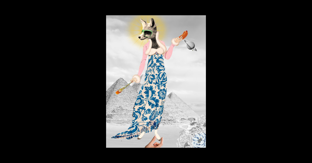 Foxy Lady Photo Collage - Fox Art - Posters and Art Prints | TeePublic