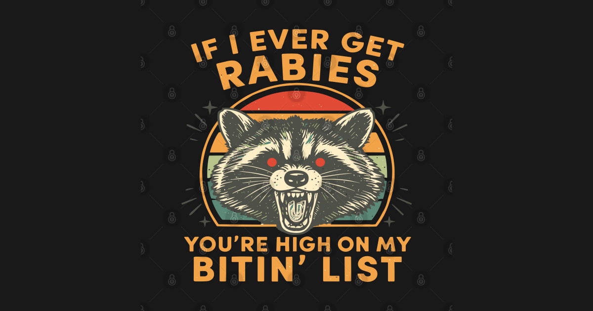 Funny Raccoon Rabies Shirt | If I Ever Get Rabies You’re High On My ...