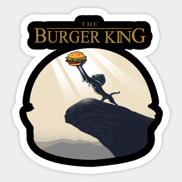 the burger king - The Burger King - Sticker | TeePublic