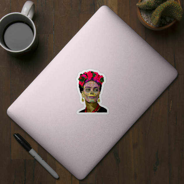 Frida Kahlo Sugar Skull - Frida - Sticker | TeePublic
