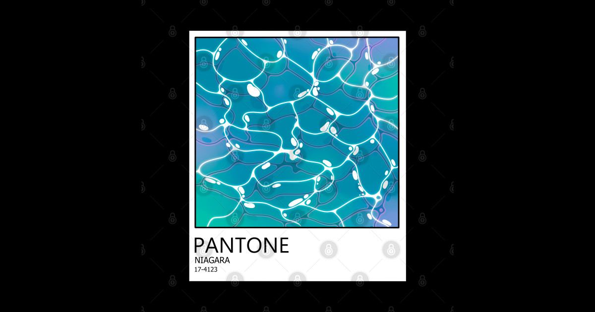 PANTONE color. Niagara blue water - Ocean - Sticker | TeePublic