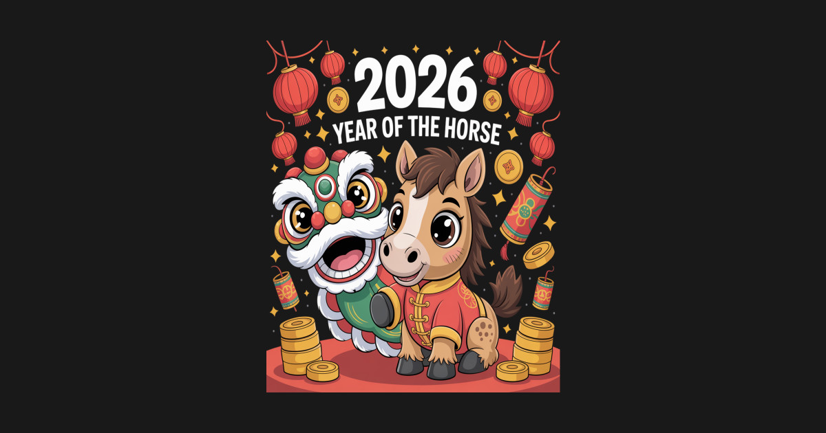 2026 Year of the Horse - 2026 Year Of The Horse - T-Shirt | TeePublic