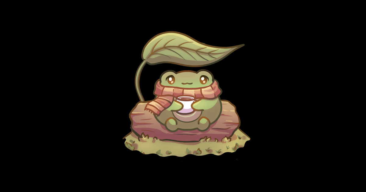 Cute Cozy Frog - Cozy Frog - Sticker | TeePublic