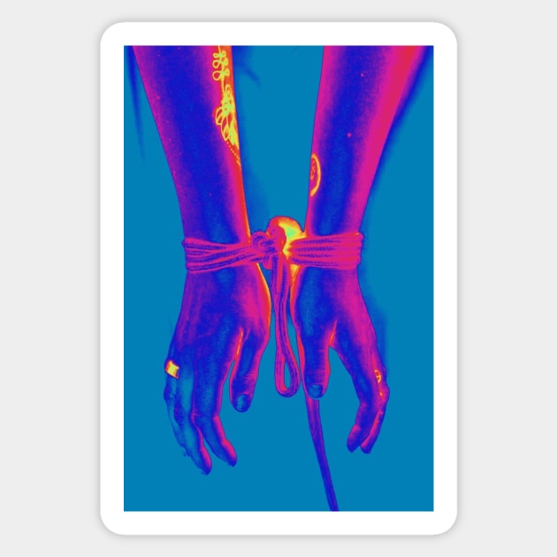 Hands Tied Shibari Style - Shibari - Sticker | TeePublic