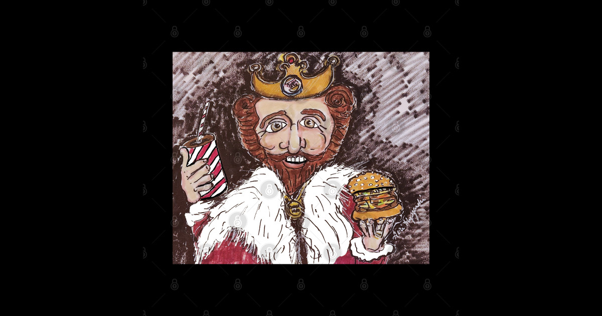 Burger King The King Mascot and a Whopper Meal - Burger King - Sticker ...