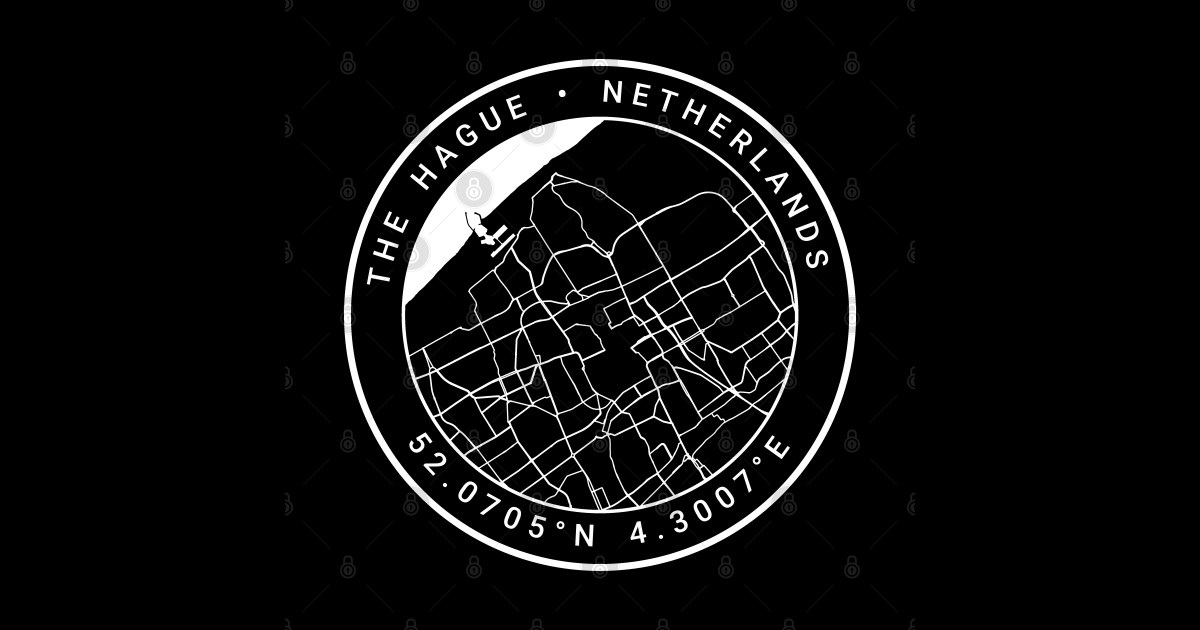 The Hague Map - The Hague - Sticker | TeePublic
