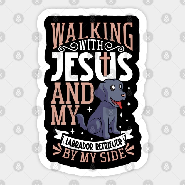 Jesus and dog - Labrador Retriever - Labrador Retriever - Sticker ...