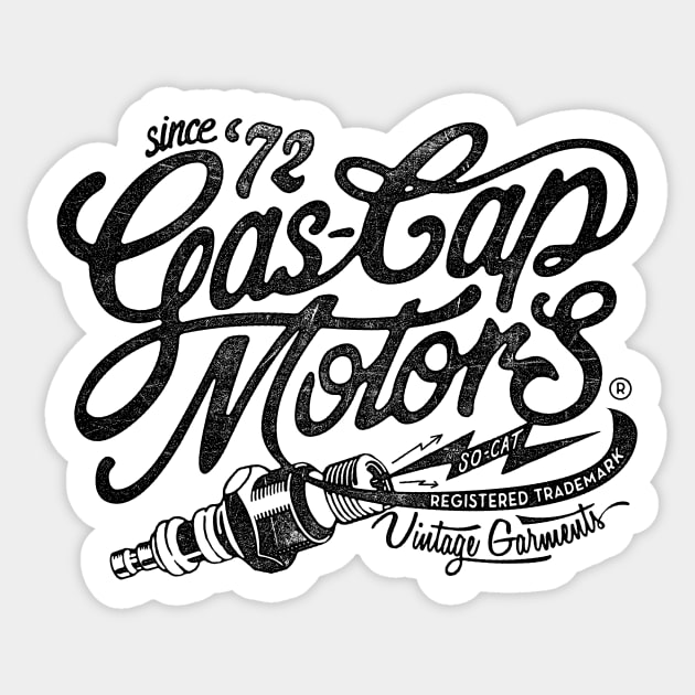 Gas Cap Logo Spark Plug - Caferacer - Sticker | TeePublic