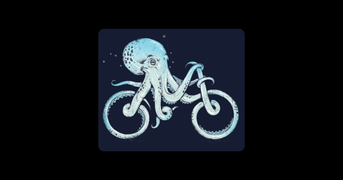 octopus bike 1 - Octopus Bike 1 Merch - Sticker | TeePublic