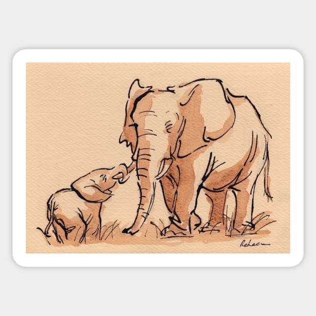 Big Daddy - Elephant Watercolor Painting #2 - Elephants - Sticker ...