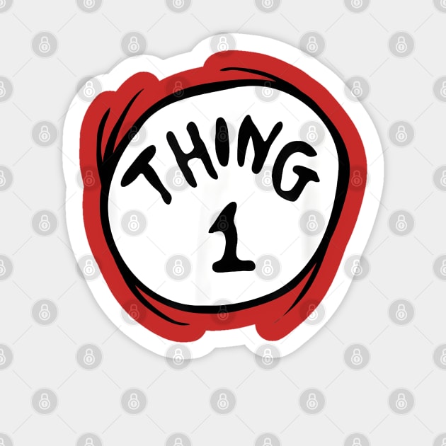 Dr. Seuss Thing 1 logo - Dr Seuss Thing 1 Logo - Sticker | TeePublic