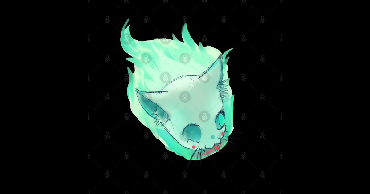 Wisp - ghost cat - Wisp - Sticker | TeePublic
