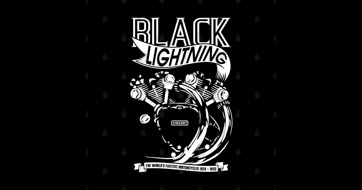 Black Lightning Machine - Motorcycle - Sticker | TeePublic