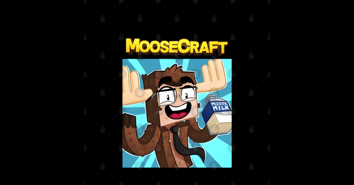 Moosecraft Fan Art | Funny YouTuber Gaming - Moosecraft - Sticker ...