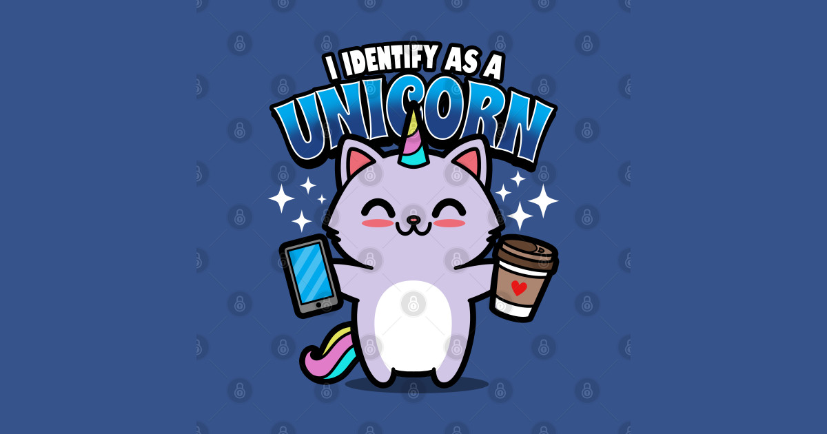 Funny Cute Gen Z Cat Unicorn Meme - Cats - T-Shirt | TeePublic