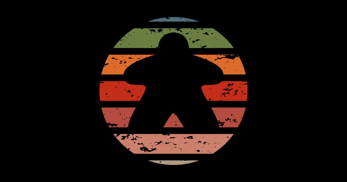 Retro Board Game Meeple - Board Games - Sticker | TeePublic