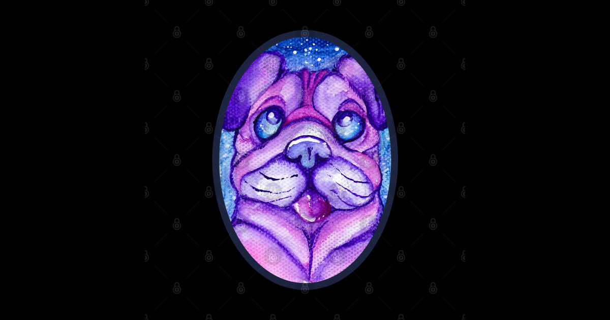 Pugly in Pink - Pug - Sticker | TeePublic